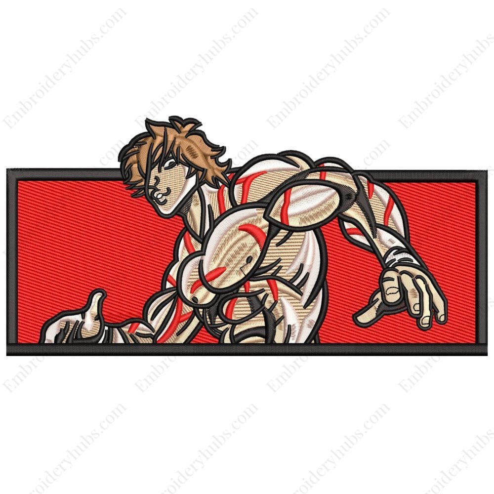 Baki Anime Embroidery Design - Baki