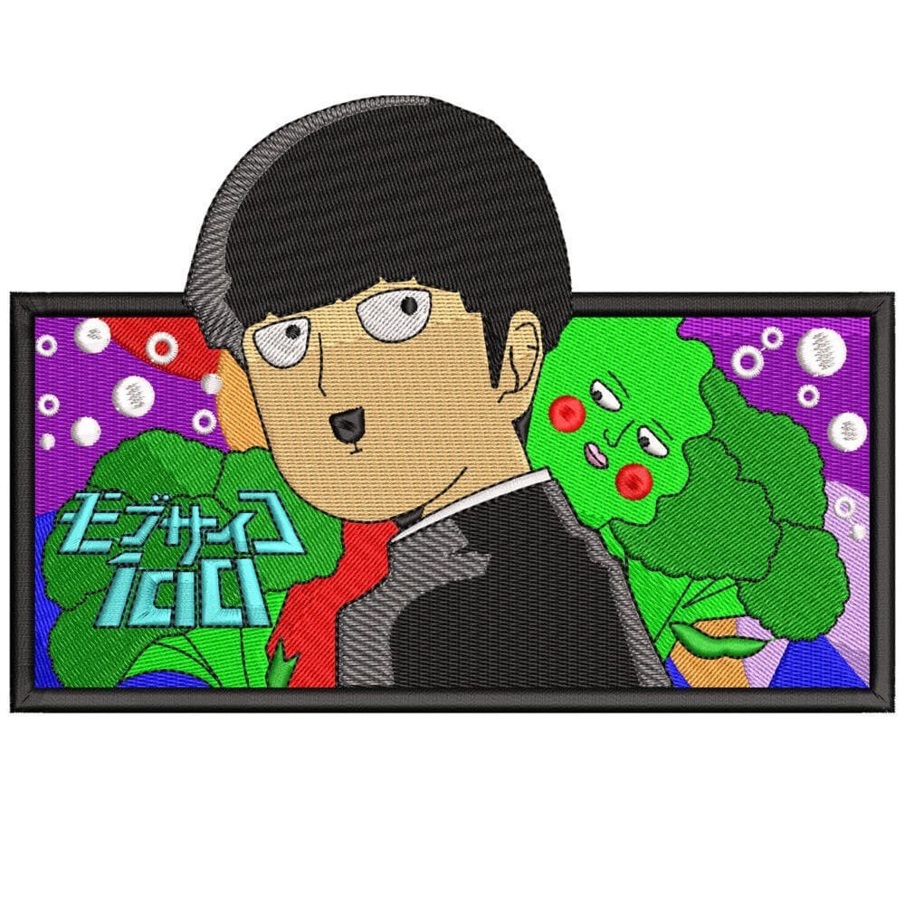 Shigeo Smile Embroidery Design - Mob Psycho 100