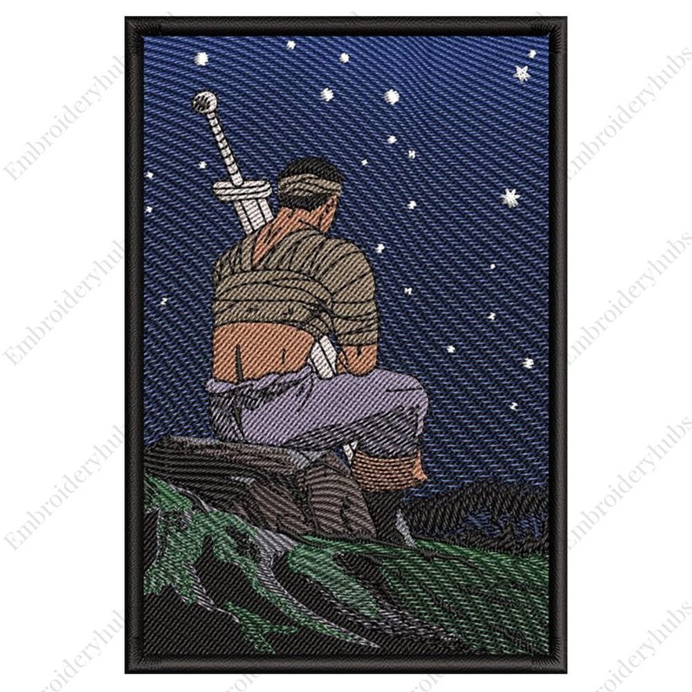 Guts Night Anime Embroidery Design - Berserk
