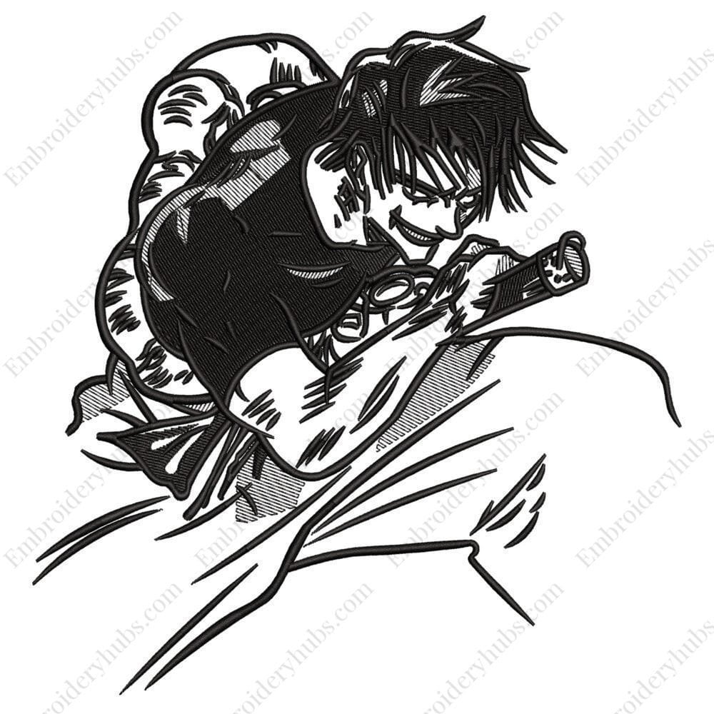 Sukuna Anime Embroidery Design - Jujutsu Kaisen